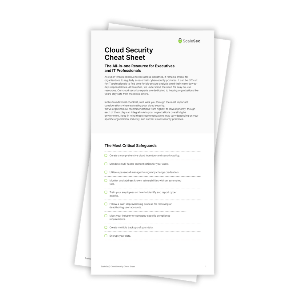 Cheat Sheet: Cloud Security | ScaleSec